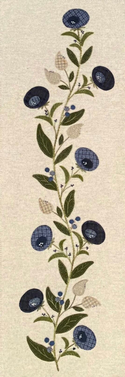 Blueberry Pie Wool Applique Pattern by Karen Yaffe – fiddlestix designs