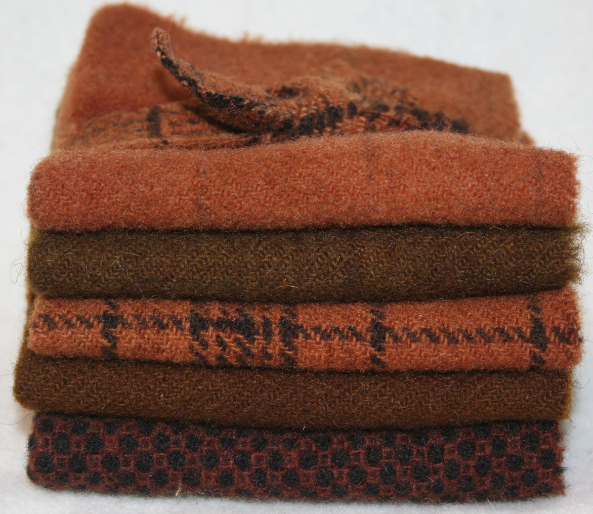 Autumn Leaves One - Hand-Dyed Wool Fabric Bundle by Fiddlestix Designs ...