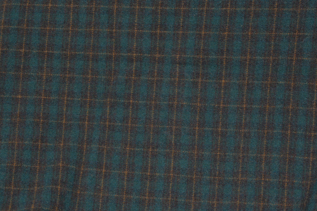 Teal Plaid Mill-dyed Wool Fabric – fiddlestix designs