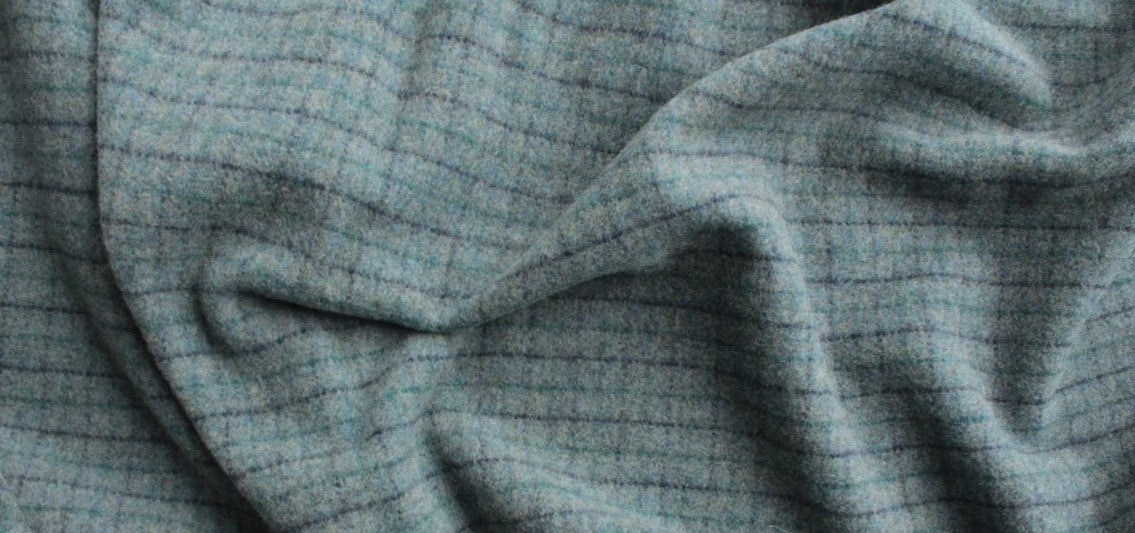 Medium Ocean Blue Plaid Mill-dyed Wool Fabric – fiddlestix designs