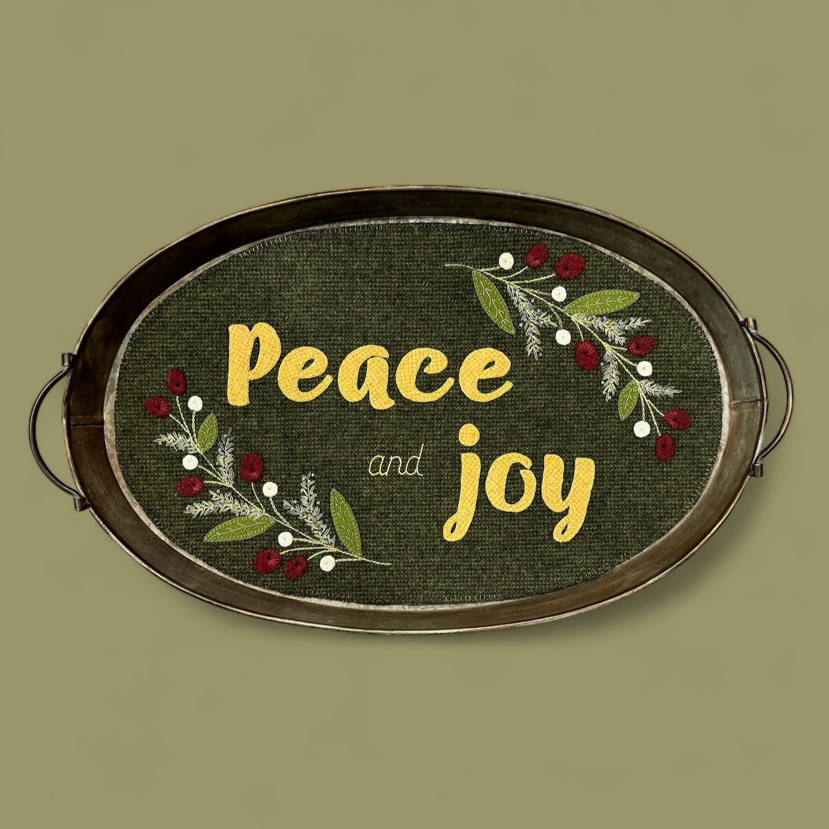Peace and Joy Wool Applique Pattern by Karen Yaffe – fiddlestix designs