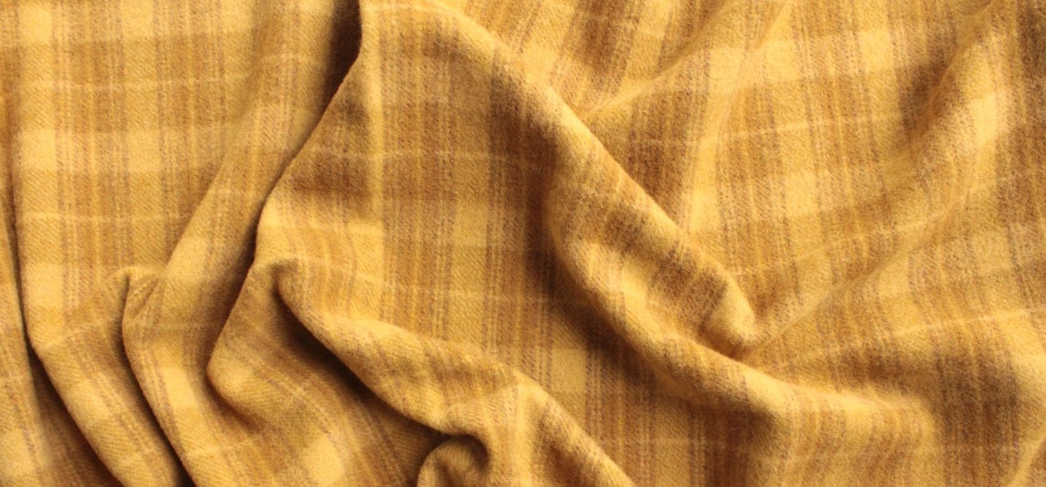Perfect Golden Plaid Mill-dyed Wool Fabric – fiddlestix designs