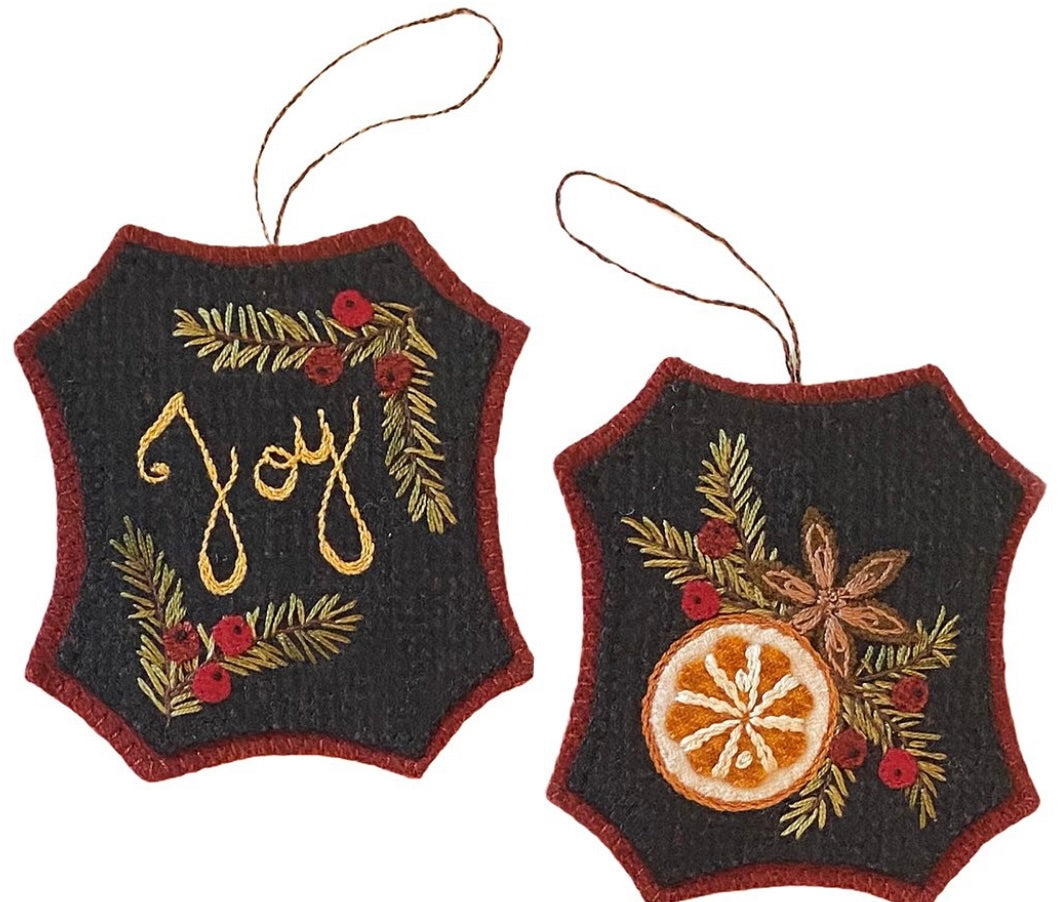 Bits of Joy Holiday Ornaments Wool Applique Pattern by Karen Yaffe - K ...