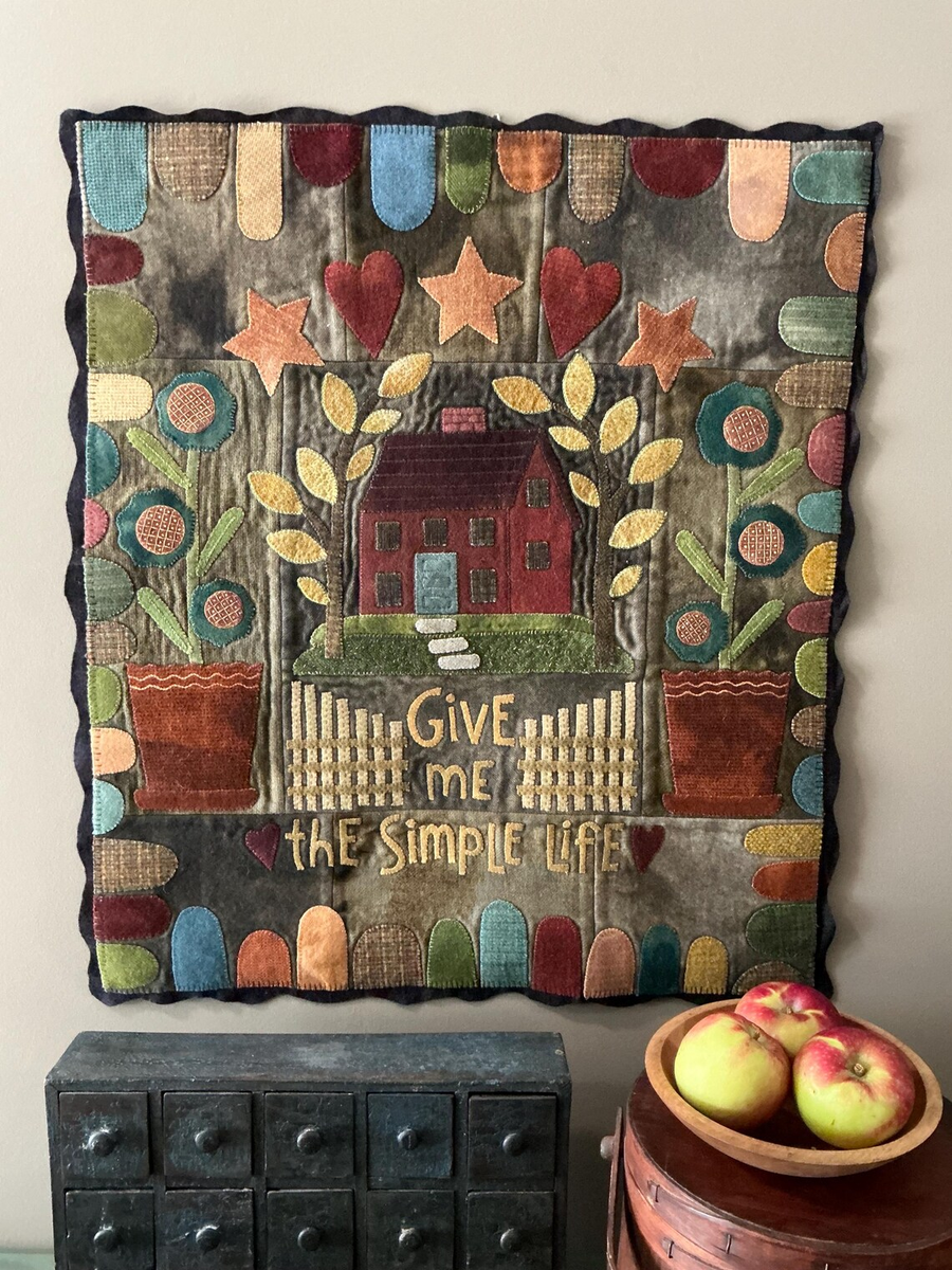 Give Me the Simple Life Wool Applique' Pattern designed by Lucinda Sha ...