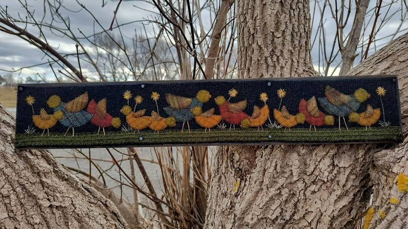 Sweet Tweets and Dandelions Runner by All About Ewe – fiddlestix designs