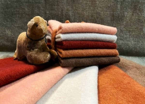 For the Love of Wool - Hand-Dyed Wool Fabric Bundle by Blackberry Prim ...