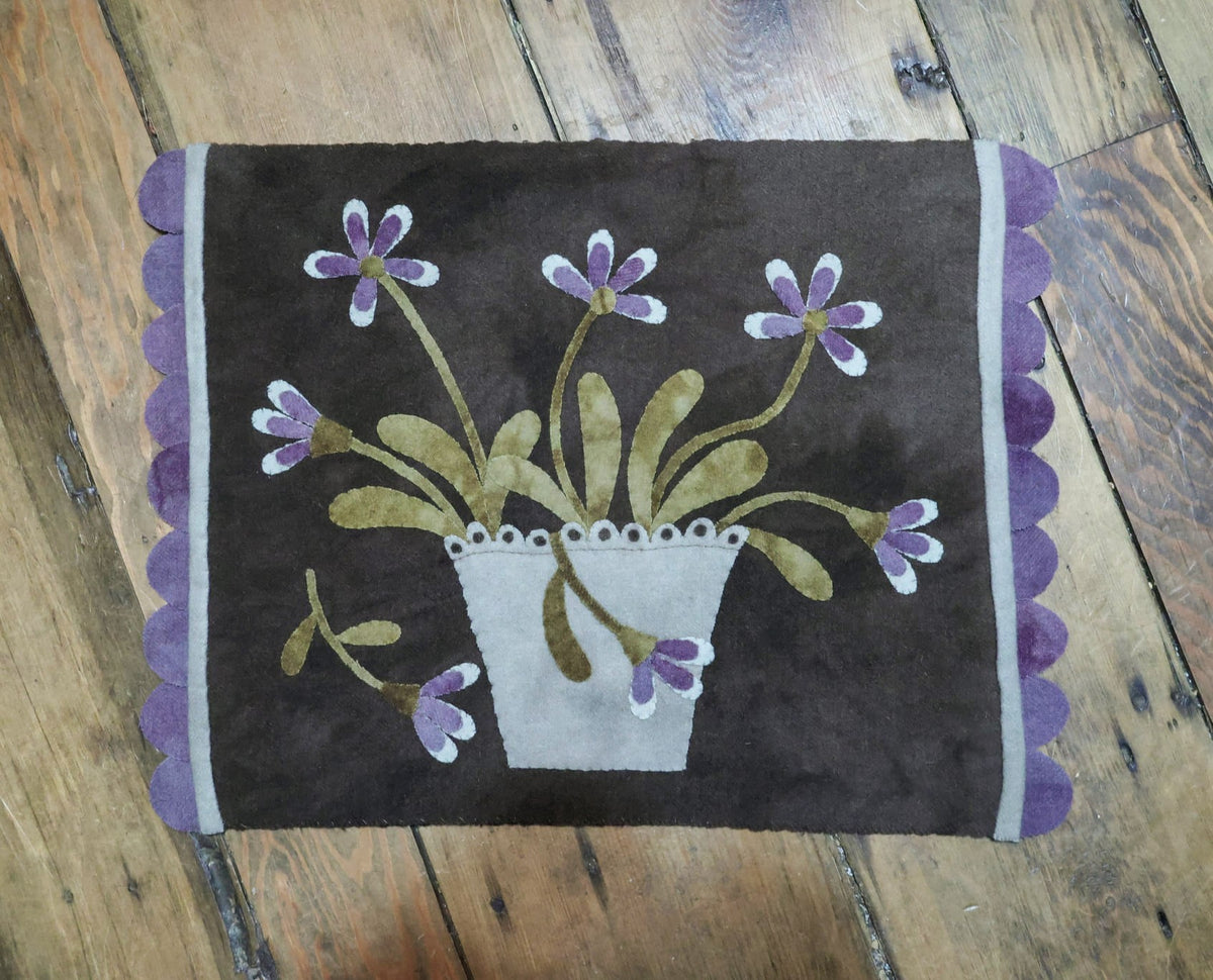 A Pot of Violets Wool Applique Pattern by Maggie Bonanomi - Kit and Ha ...