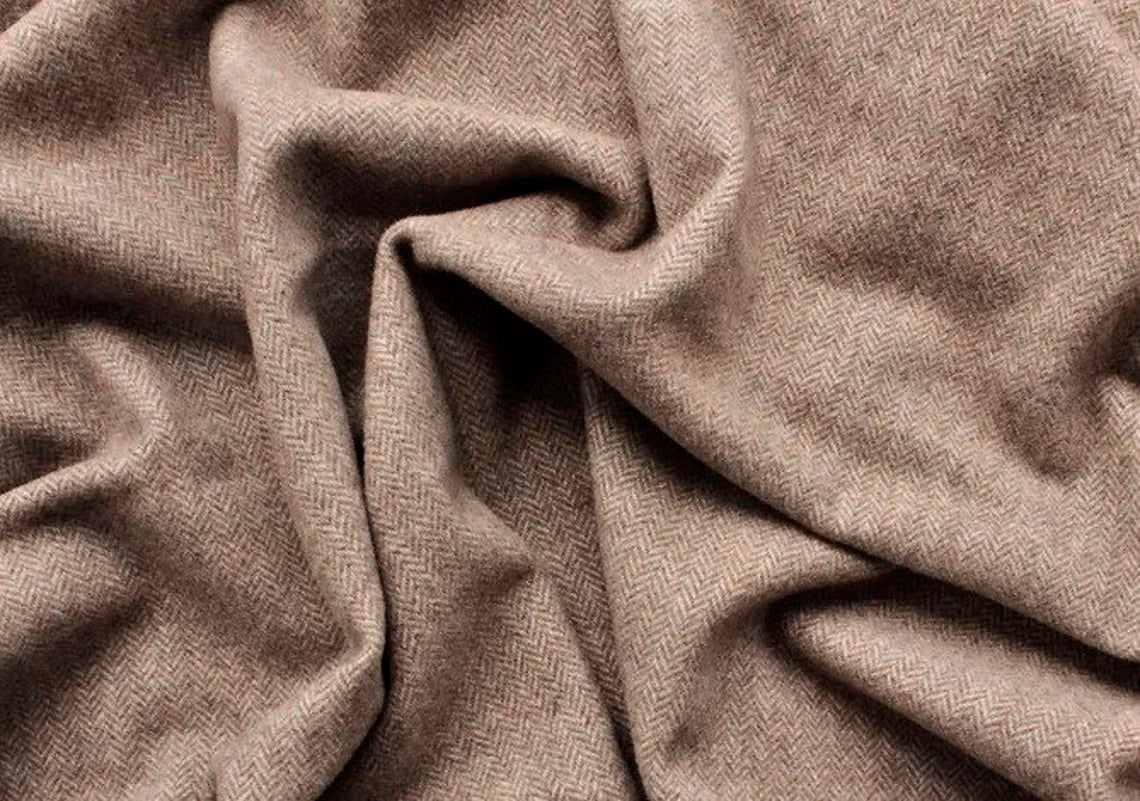 Stone Age Grayish Beige Chevron Mill-dyed Wool Fabric – fiddlestix designs