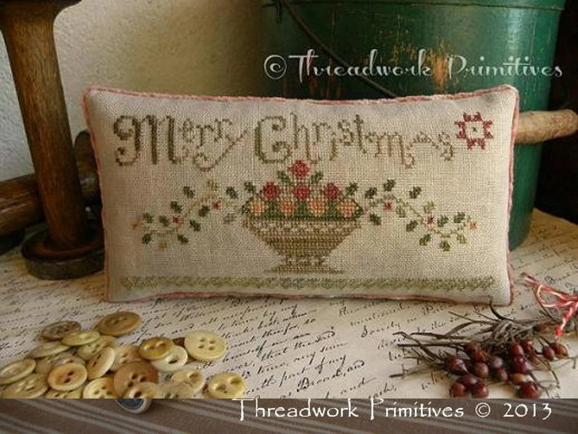 Christmas Fruit Basket Pattern designed by Threadwork Primitives ...