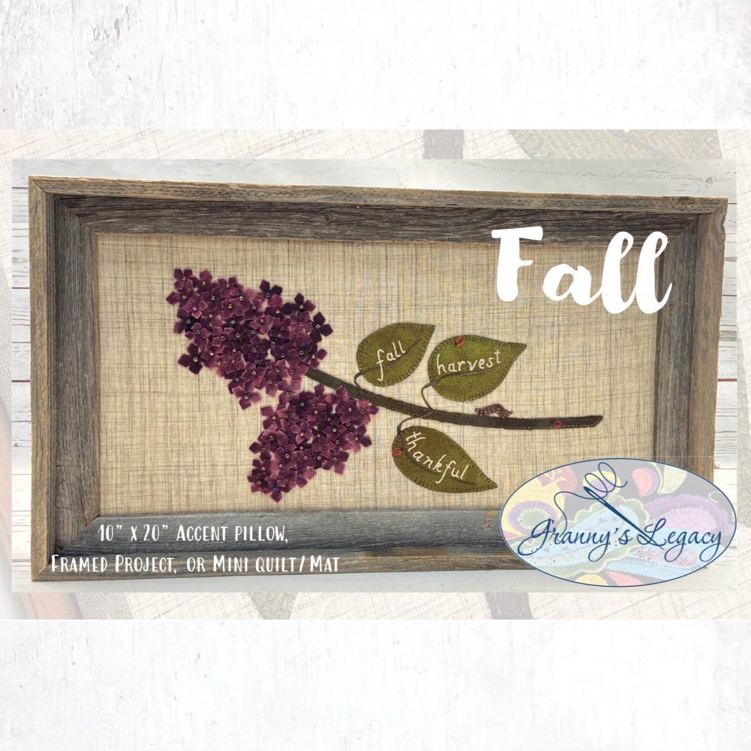 Fall Wool Applique Pattern by Granny's Legacy Patterns – fiddlestix designs