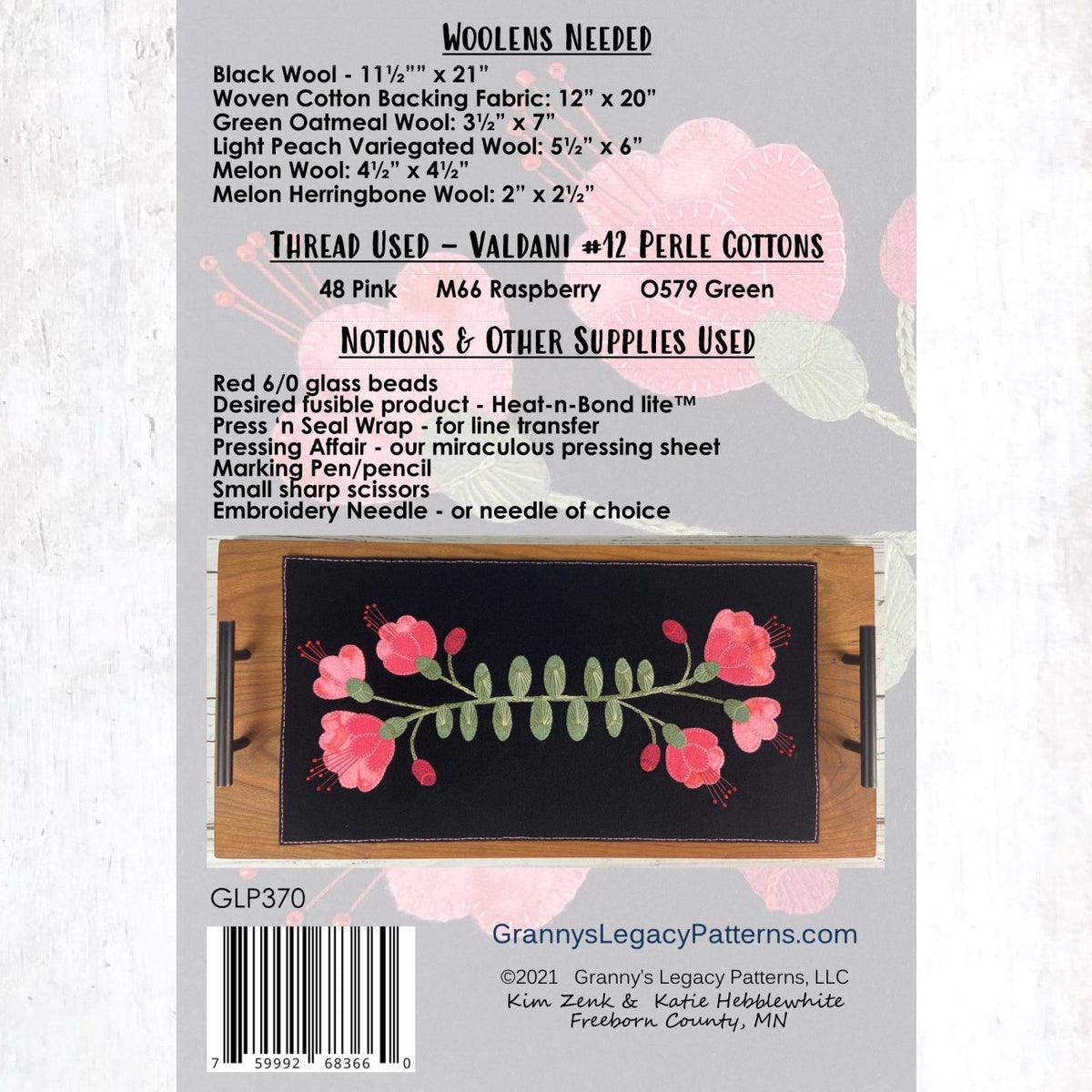 Hope Blooms Wool Applique Pattern by Granny's Legacy Patterns ...