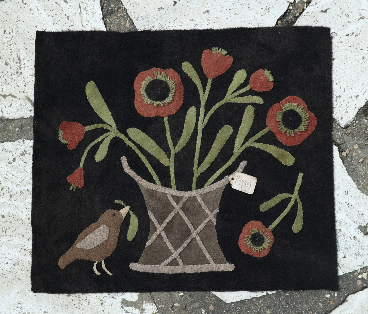 Poppies Wool Applique Pattern by Maggie Bonanomi - Kit and Handmade Op ...