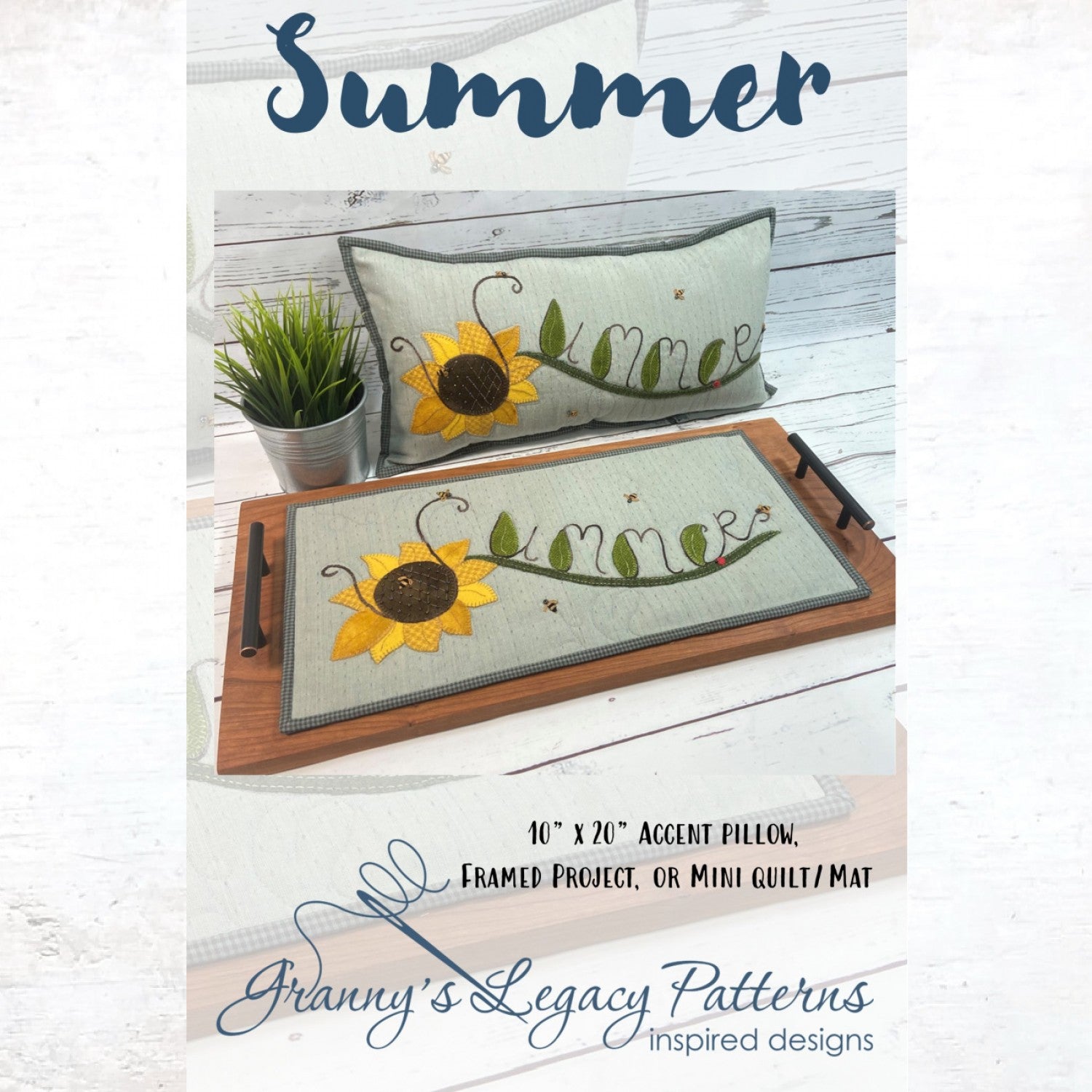 Summer Wool Applique Pattern by Granny's Legacy Patterns – fiddlestix ...