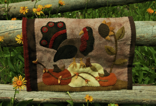 Where Bittersweet Blooms Wool Applique Pattern by Fiddlestix Designs ...